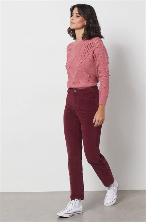 Pullover Mit Rundem Ausschnitt Und Langen Ärmeln Cabriole Blush Etam