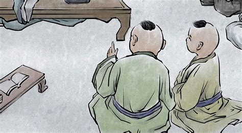 王阳明教学插画，国画风格illustrationcommercial Illustration再见菌的梦original作品 站酷zcool