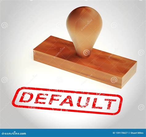 Mortgage Default Stamp Depicting Home Loan Overdue Or Shortfall 3d Illustration Stock