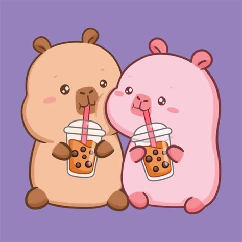 Capy Couple Boba Hat Trucker Hat Capyfun