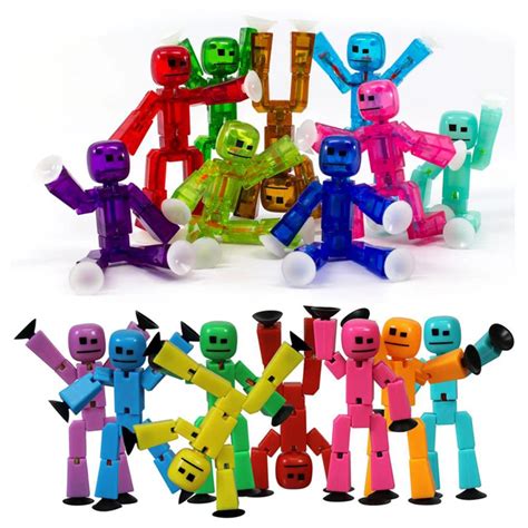 2 30 Pieces Random Color Stikbot Screen Animation Toys Shed Dolls With
