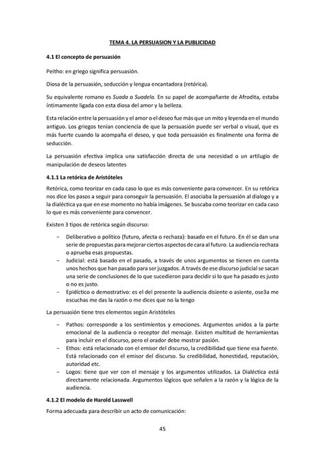 Teorias De La Informaciont Y TEMA LA PERSUASION Y LA PUBLICIDAD El Concepto De