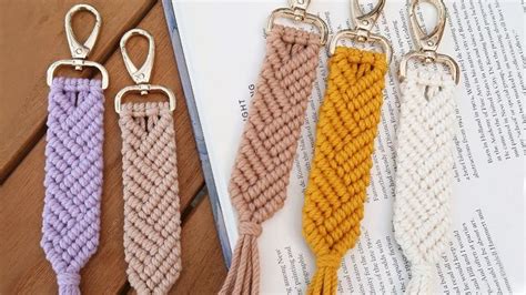 Sub Macrame Keychain Tutorial 마크라메 키링 키체인 만들기 마크라메 무늬 마크라메 뜨개질 패턴
