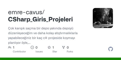 Github Emre Cavuscsharpgirisprojeleri Çok Karışık Saçma Bir Depo Yakında Depoyü