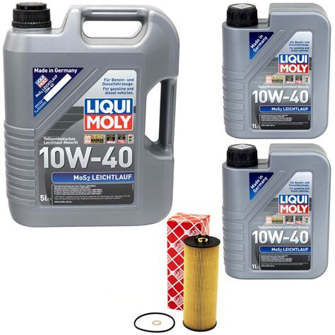 Motoröl MOS Leichtlauf W LIQUI MOLY Liter mit Ölfilter