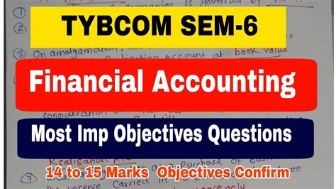 tybcom 6 financial accounting most imp objectives questions atul