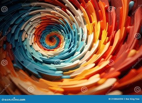 A 3d Animation Of A Hypnotic Spiral Of Colors And Shapes Captivating Motion Stock Illustration
