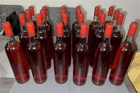 First Ever Batch Bottled Strawberry And Raspberry Wine Rwinemaking