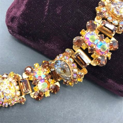 1950s Vintage High End Collectible Rhinestone Bracelet Etsy
