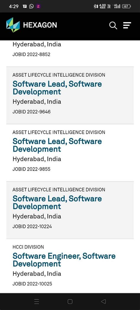 Hexagon Capability Centre India Hcci Is Hiring For Software