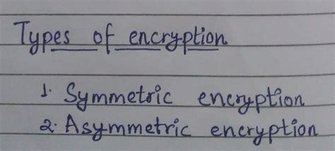 Types Of Encryption Overview