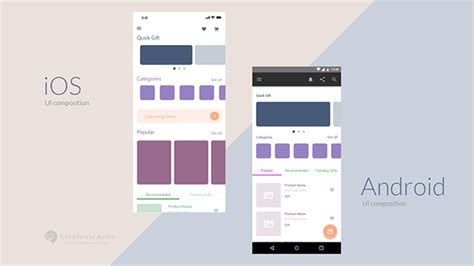 IOS Vs Android UI Composition On Behance
