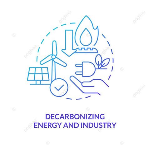 Icon Concept Of Blue Gradient For Reducing Carbon Emissions In Energy