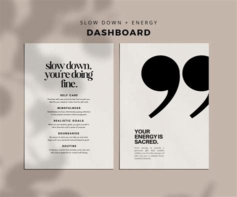 Printable Dashboard Printable Aesthetic Dashboards Minimal Planner Dashboard Self Care