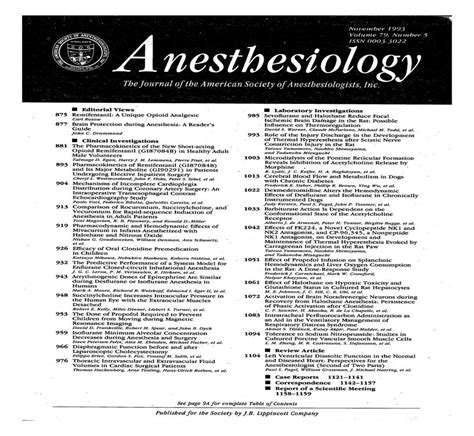 Anesthesiology