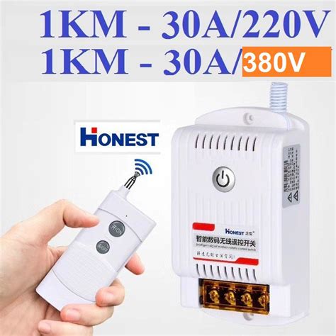 Công Tắc điều Khiển Từ Xa Honest Ht9220kg 1km Công Xuất 30a Nguồn