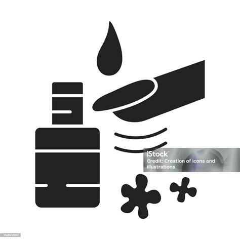 Spa 손톱 검은 글리피콘 손톱에 대한 화장품 미용 트리트먼트 매니큐어 웹 페이지 모바일 앱 프로모션용 픽토그램 Ui Ux Gui 디자인 요소입니다 각질제거에 대한 스톡