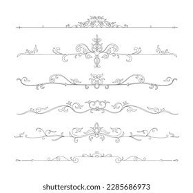 Divider Collection Design Elements Separate Stock Vector Royalty Free Shutterstock