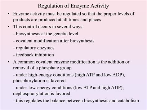 Ppt Regulation Of Enzyme Activity Powerpoint Presentation Free Download Id 595860