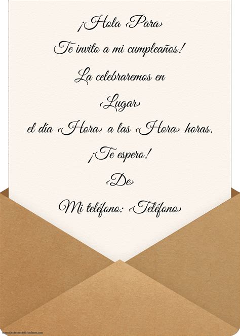 Carta De Invitacion Al Una Fiesta
