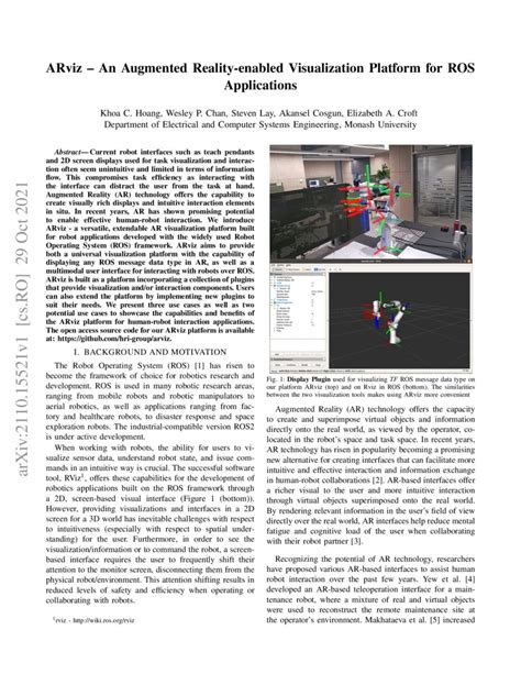 Arviz An Augmented Reality Enabled Visualization Platform For Ros