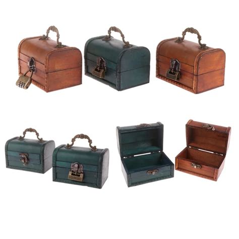 Деревянная Шкатулка Для Драгоценностей В Стиле Ретро С Замком И Паролем Зеленый И Коричневый