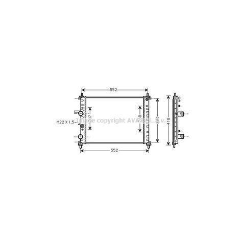 Radiateur AVA QUALITY COOLING FT2182 | MonPetitMécano