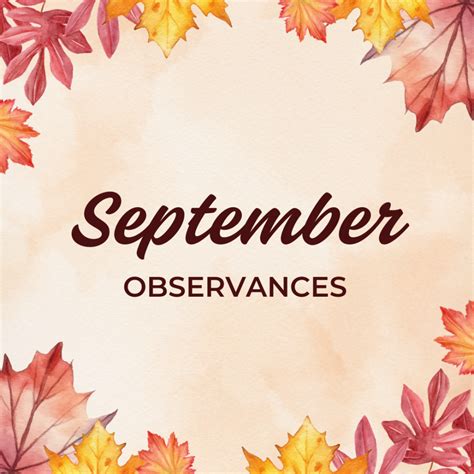September Observances The Monarch Press