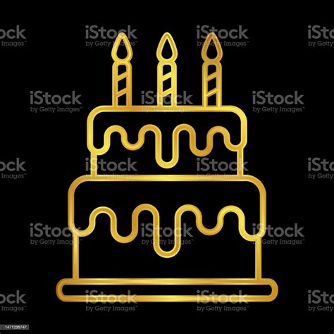 생일 케이크 아이콘 그래픽 및 웹 디자인에 대 한 생일 케이크 로고 벡터 그림 개념에 대한 스톡 벡터 아트 및 기타 이미지