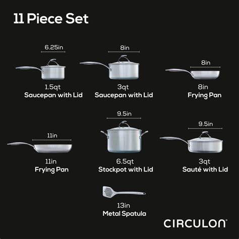 Circulon Stainless Steel Induction Cookware Set With Steelshield Hybrid