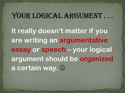 PPT Your Logical Argument PowerPoint Presentation Free Download ID 5341455