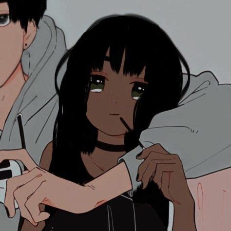 Interracial Matching Pfp 1 2 Black Anime Characters Aesthetic Anime Girls Cartoon Art