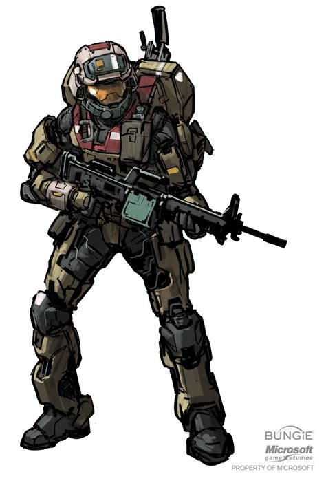 Halo Concept Art — Halo Reach Concept Art For Cut Noble Team Members