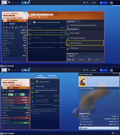 It Appears Evolving The Primal Shotgun Resets The Perks Also The Third