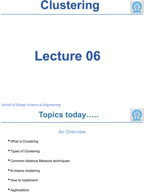 lecture 06 pdf cluster analysis norm mathematics