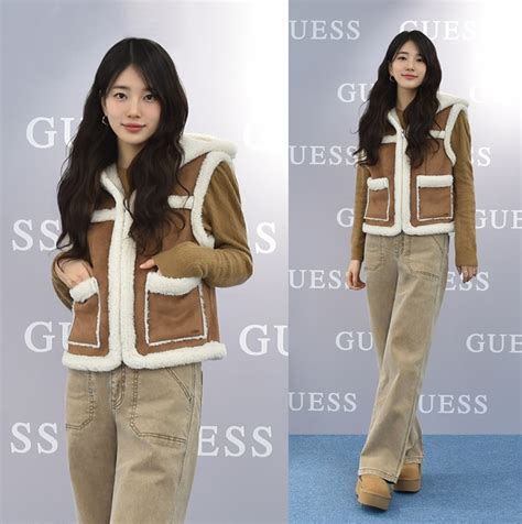 수지 광주 충장로가 들썩 포근한 스웨이드 무스탕 베스트로 뽐낸 팬미팅룩 패션엔