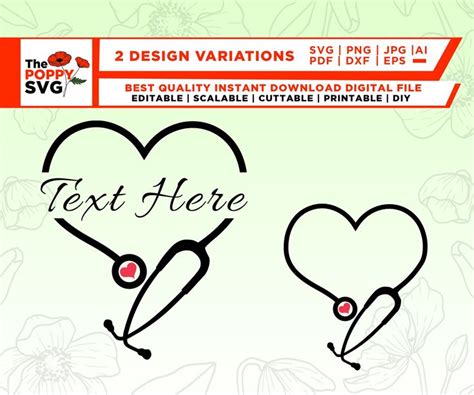 Heart Stethoscope Svg Stethoscope Svg Nurse Svg Doctor Svg