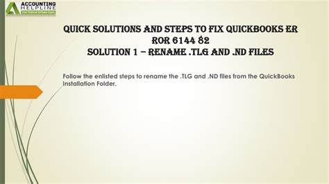 Ppt An Easy Guide To Troubleshoot Quickbooks Error Powerpoint