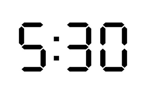 Premium Vector Clock 5 30 Illustration Five Thirty Digital Clock