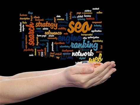 Search Engine Optimization Seo Abstract Word Cloud In Hand Stock Photo Image Of Information