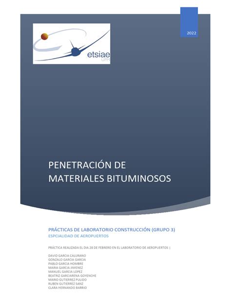 Penetración De Materiales Bituminosos Pdf
