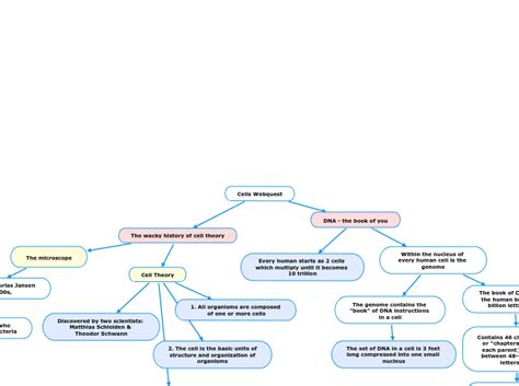 Cells Webquest Mind Map