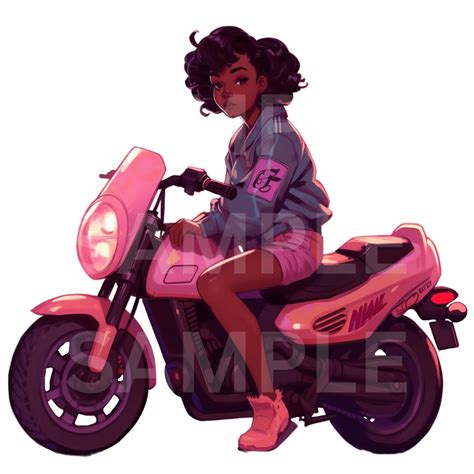Black Girl Clipart Black Girl Motorcycle African American Clipart
