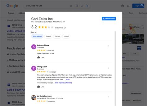 Google Search Local Panel Tests New Reviews Layout