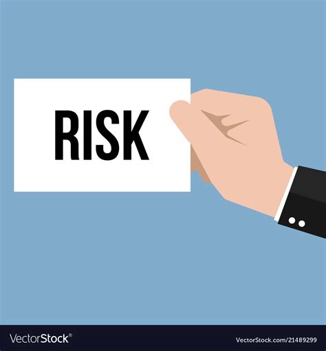 Man Showing Paper Risk Text Royalty Free Vector Image