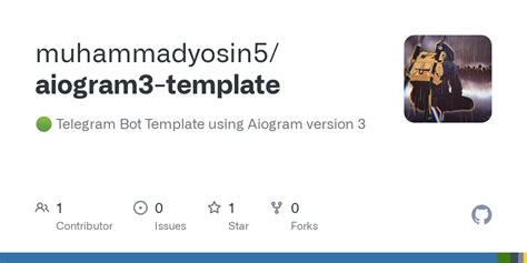 github muhammadyosin5 aiogram3 template 🟢 telegram bot template