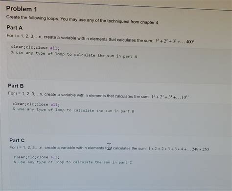 Solved Problem 1 Create The Following Loops You May Use Any Chegg