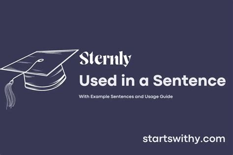 Sternly In A Sentence Examples 21 Ways To Use Sternly