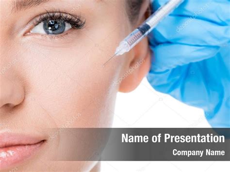 Female Partial View Botox Injection Powerpoint Template Female Partial View Botox Injection