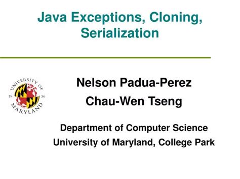 PPT Java Exceptions Cloning Serialization PowerPoint Presentation Free Download ID 302798